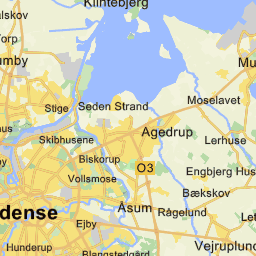 Odense - kort på Krak