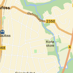 Raufoss Tors Veg på Gule Siders kart